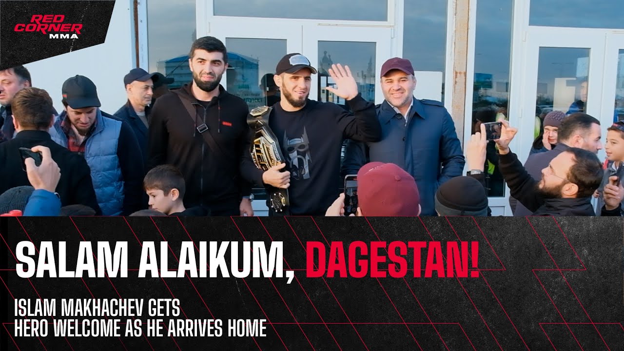 Video: Islam Makhachev receives hero’s welcome in return to Dagestan ...