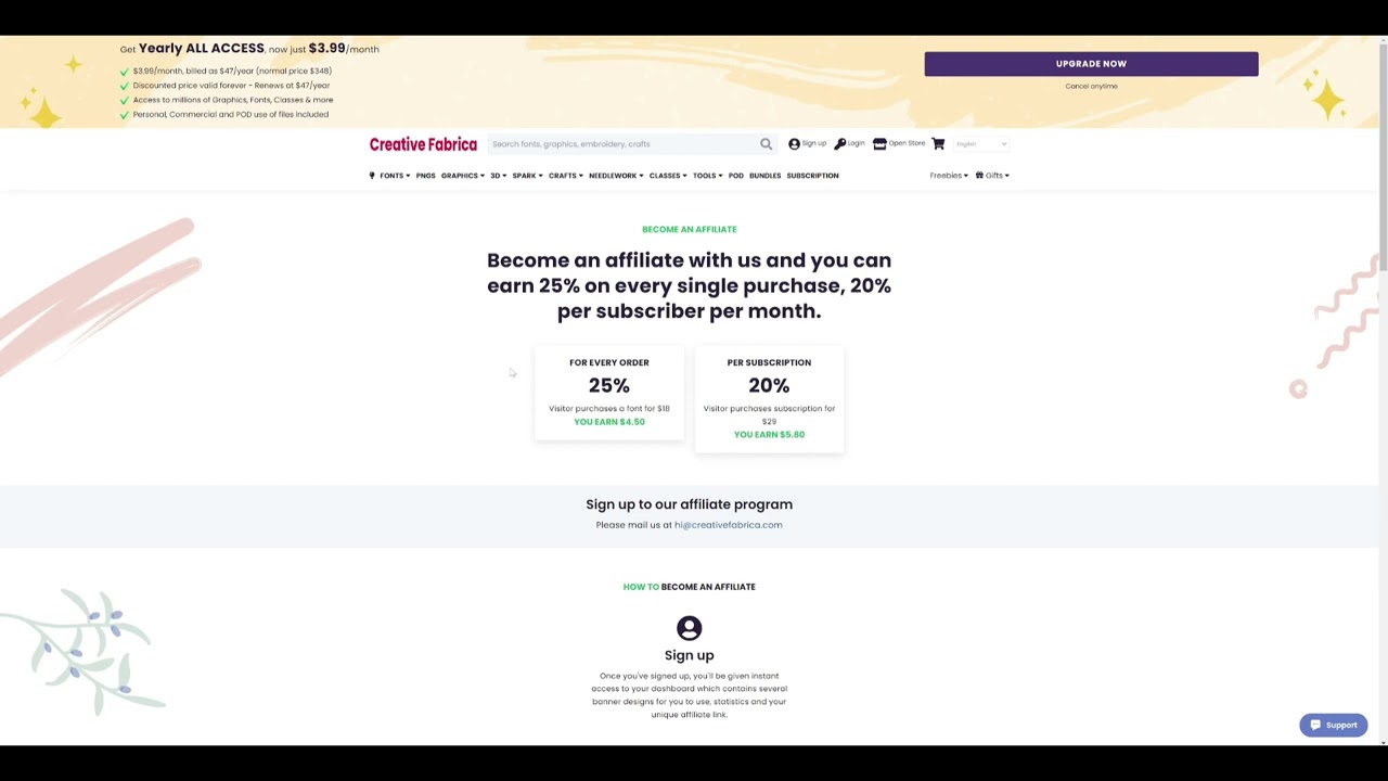 Level up your creativity with Creative Fabrica & earn cash too!