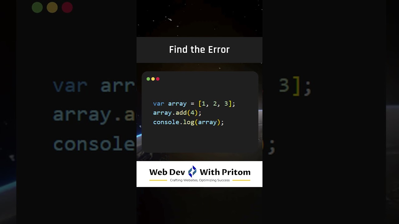 JavaScript Mistakes: Common Errors in Array Manipulation | Can You Find the Error