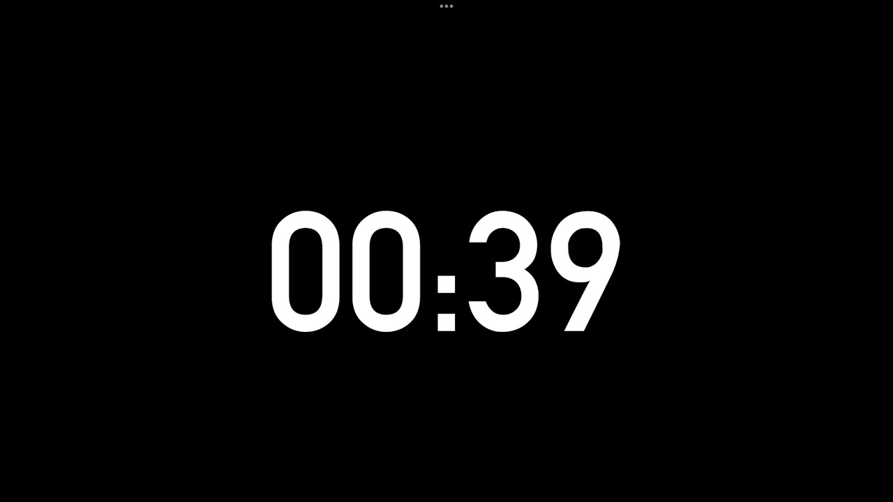 39 seconds countdown timer without alarm