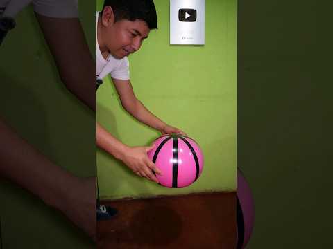 how to make a basketball using a balloon