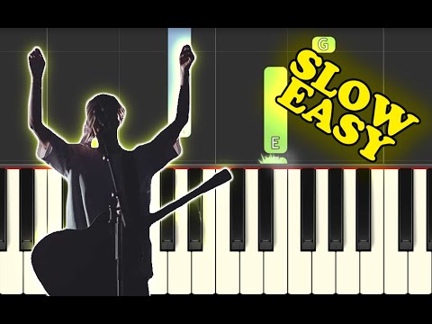 What A Beautiful Name - Hillsong Worship | SLOW EASY PIANO TUTORIAL + SHEET MUSIC by Betacustic