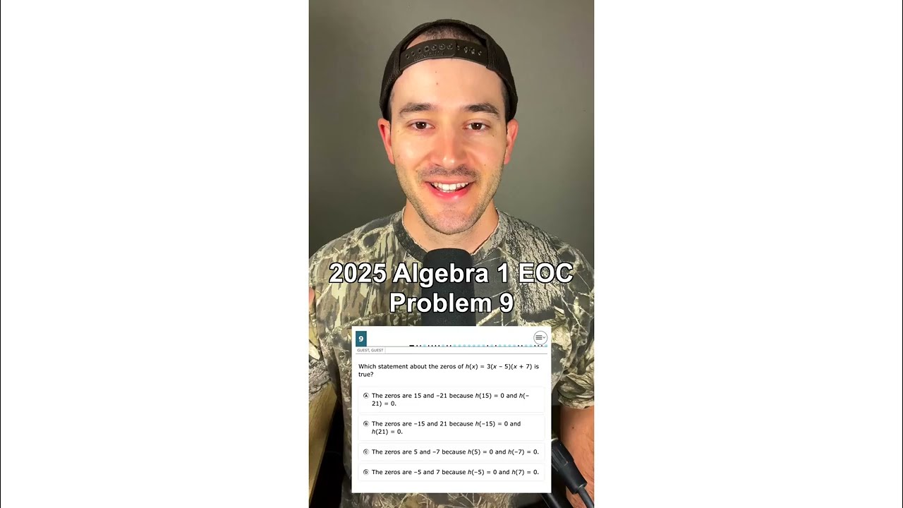 2025 Algebra 1 EOC | Problem #9