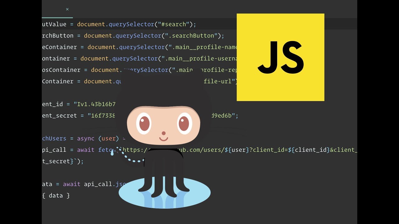 Using APIs in JavaScript -  Create a Github Profile Finder Application