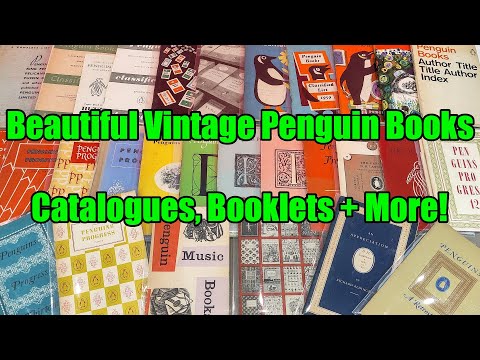 Vintage Penguin Books - Beautiful - Paperback Catalogues + Booklets - 1930's to 1960's!