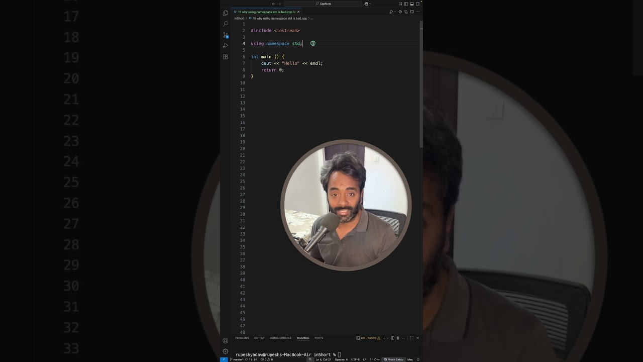Why using namespace std is considered bad practice in c++