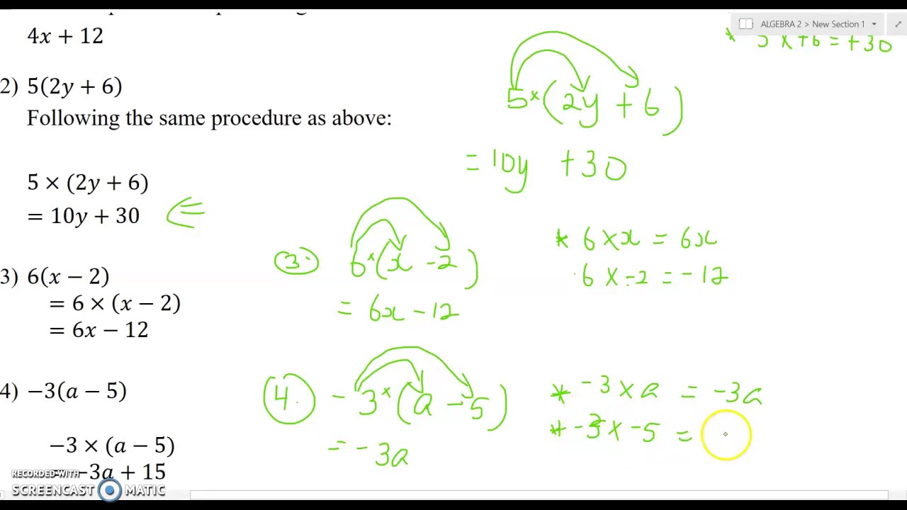 Algebra- Expanding Brackets