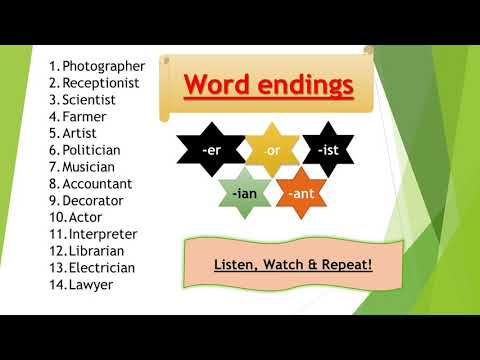 Word Ending Part One