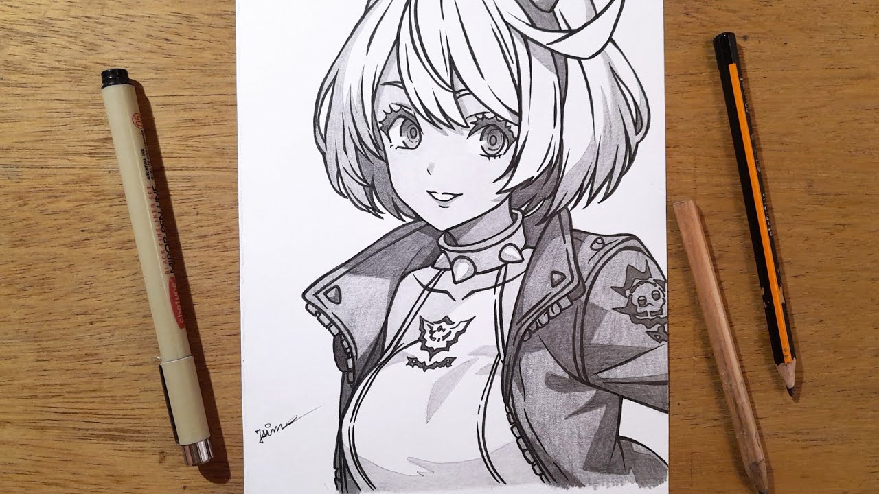 How to draw Elphelt Valentine Guilty Gear | Elphelt Valentine step by step tutorial for beginners