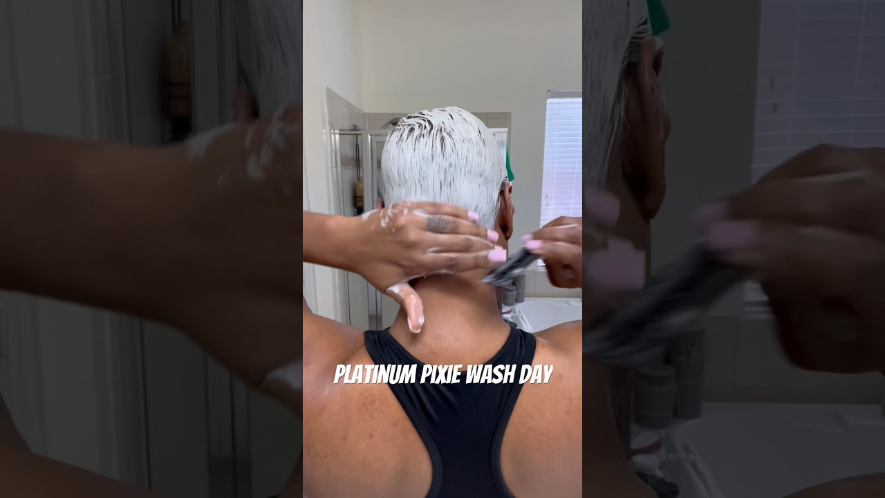 Week 3 Perfect Platinum Pixie #platinumblonde #platinumblondehair #platinumpixie