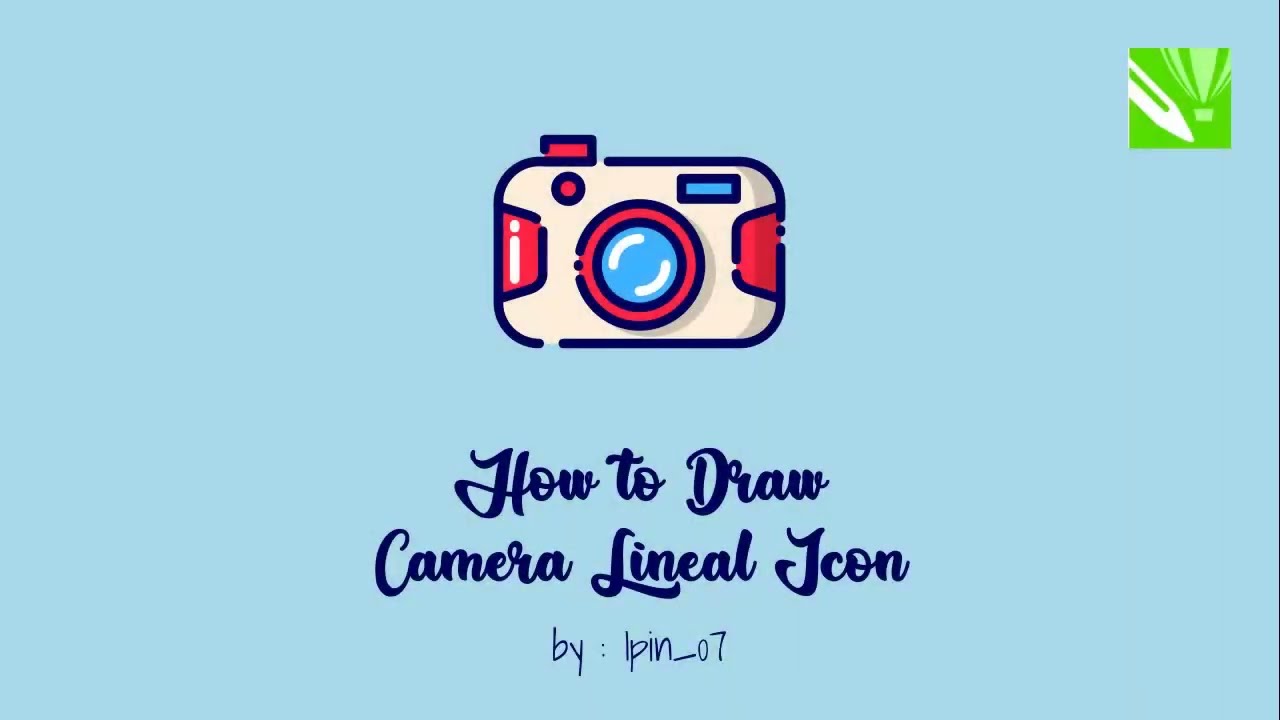 How to Draw Camera Lineal Color Icon
