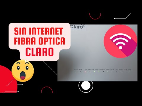 sin internet fibra óptica de claro LED EN ROJO