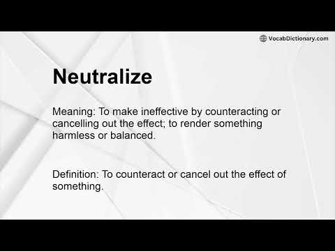 Neutralize Meaning