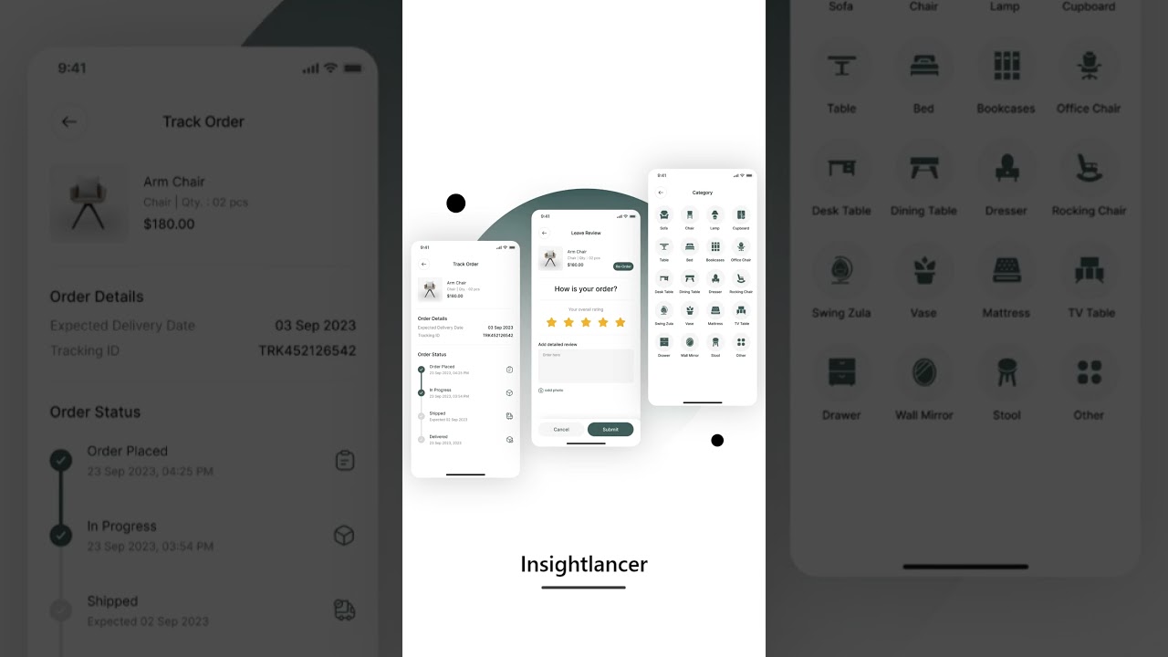 Furniture E-Commerce Mobile App | Furniture Store App UI Kit | Figma UI Kit | Mobile App UI Kit | UI