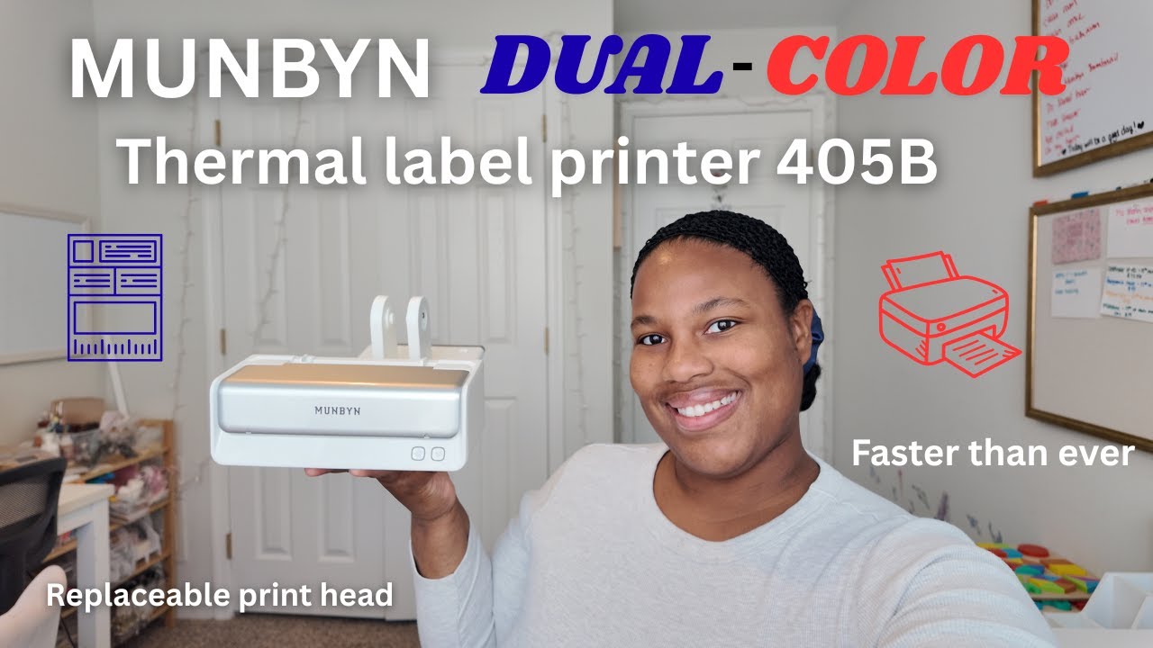 MUNBYN Dual color thermal printer! Bluetooh, integrated stand, new era of replaceable print heads