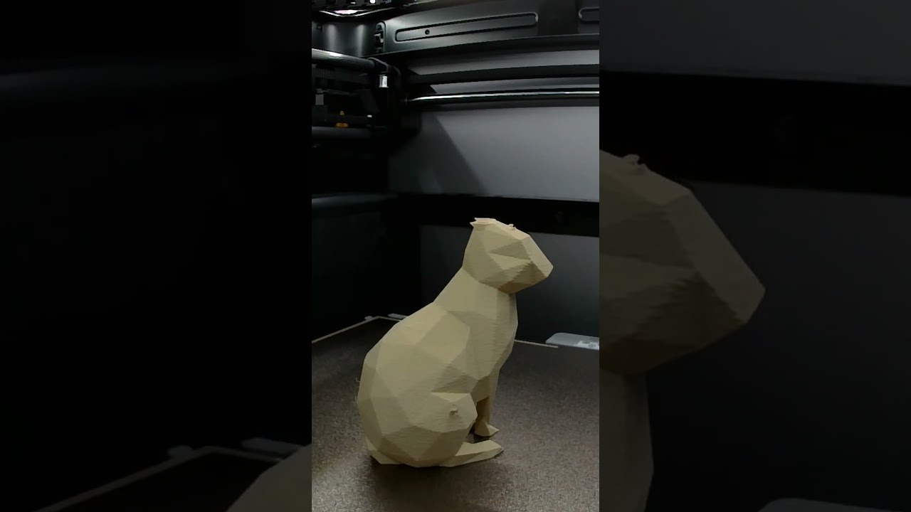 Low Poly Easter Bunny (Fuzzy Skin) | 3D Print | Time-lapse #easter  #bunny  #3dprinting