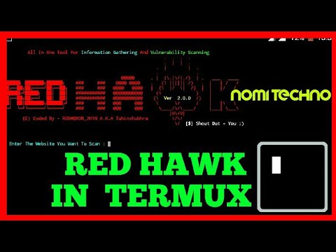 RED-HAWK IN TERMUX | VULNERABILITY SCANNER | GATHER WEBSITE INFO. | BY NOMI TECHNO