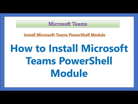 How to Install Microsoft Teams PowerShell Module