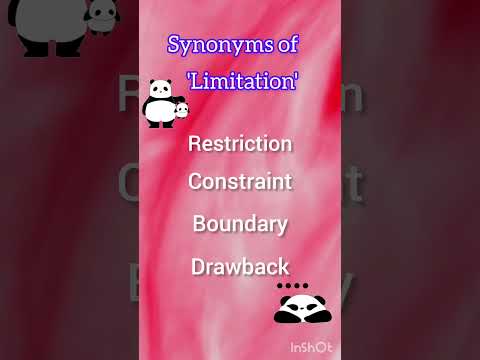 Limitation- synonyms #jmjielts