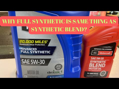 Full synthetic oil vs synthetic blend and different types of additives. 5w-30 vs 5w-20