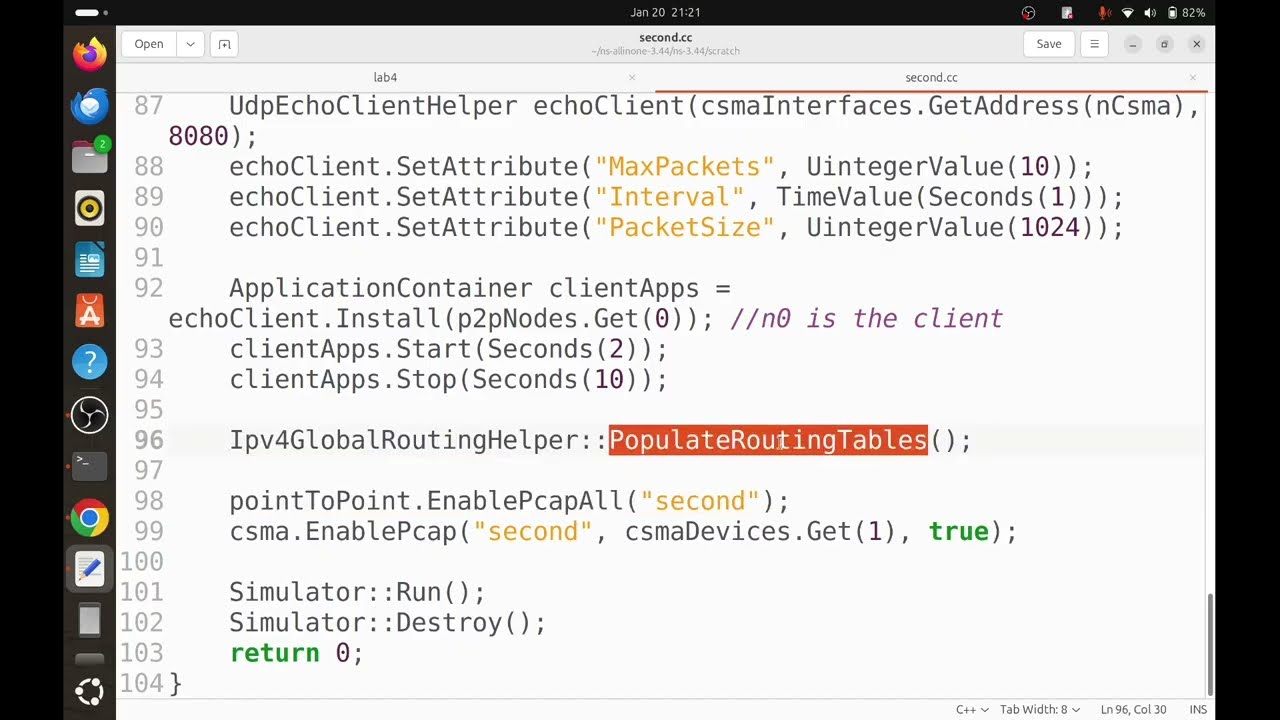 NS3 Complete Tutorial with all tools: NetAnim TraceMetrics Wireshark, flowmonitor & gnuplot