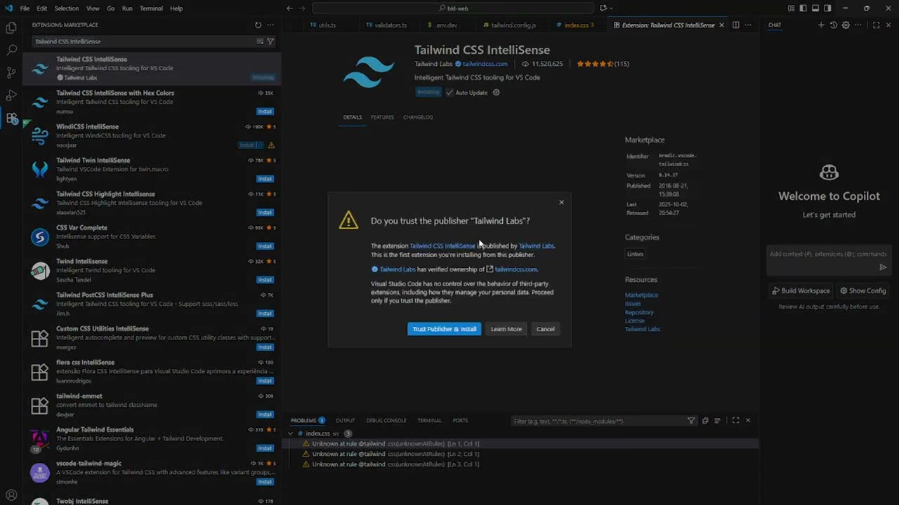 How can I fix this issue? -Unknown at rule @tailwind css Tailwind error|Clever Learning