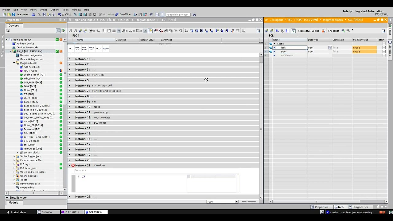TIA PORTAL: Structured control language SCL