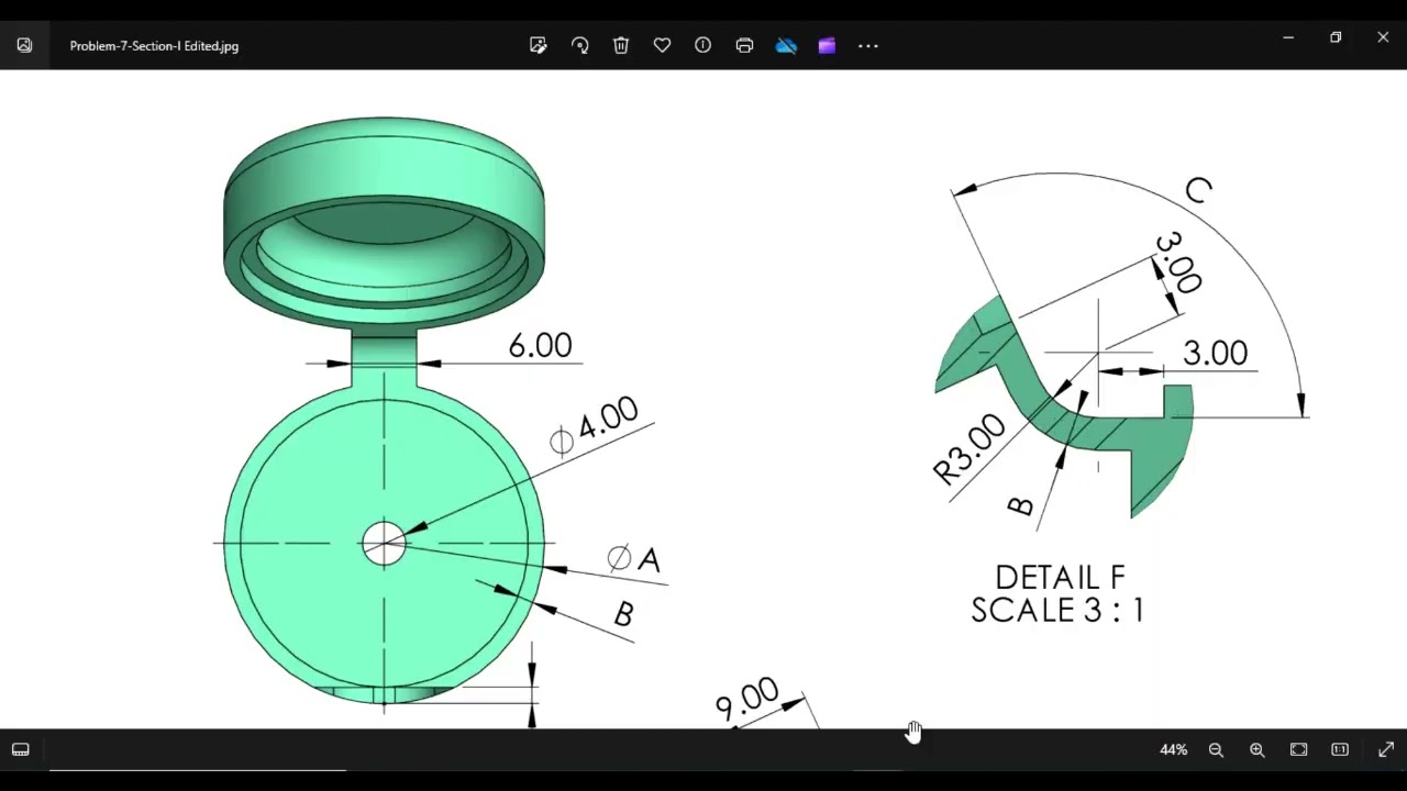 SolidWorks CSWA Section I - Problem 7