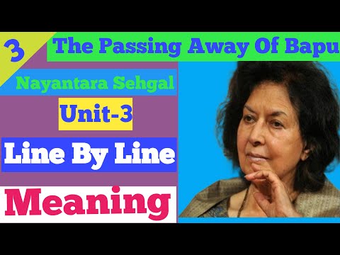The Passing Away Of Bapu Class-10 In Bengali