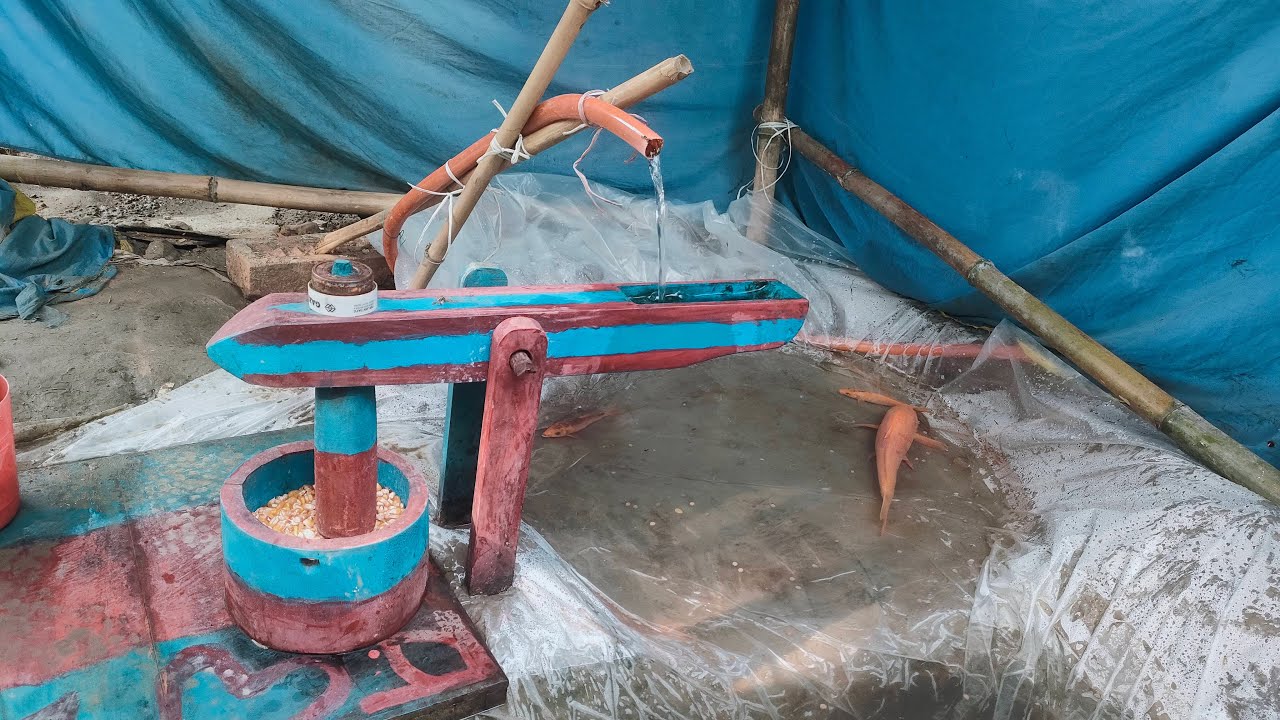 water powered pounder corn mill live