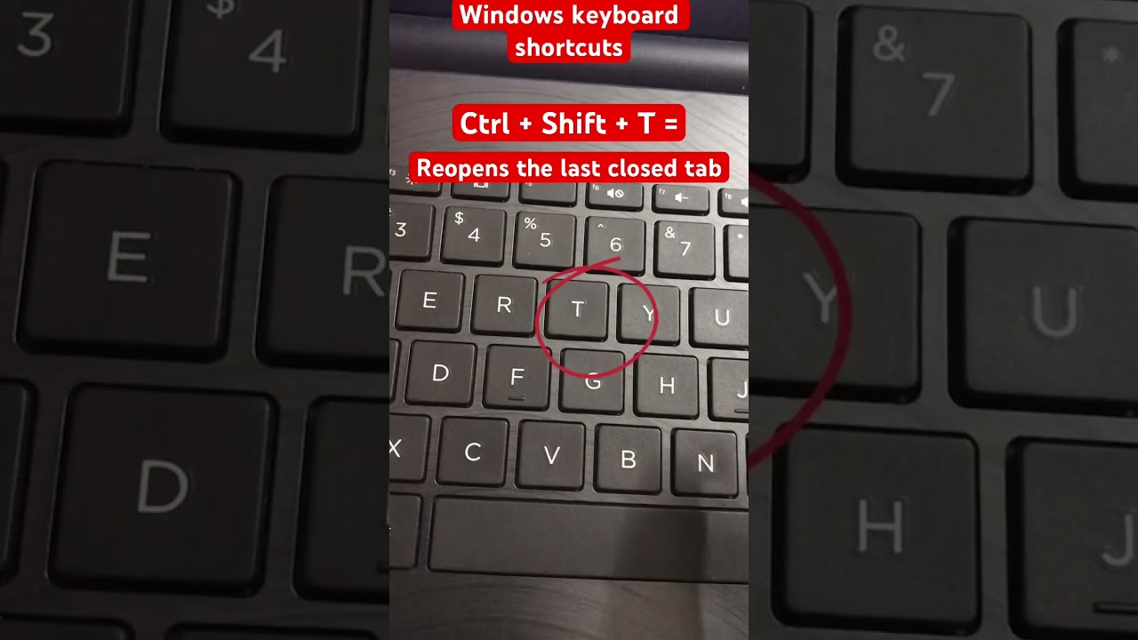 Ctrl+shift+T | windows keyboard shortcuts #techpandian #trending #youtubeshorts #shorts #viral