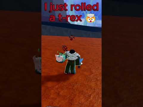 I rolled t-rex fruit! #trex #bloxfruits #roblox #yt #viral #shorts #rolling