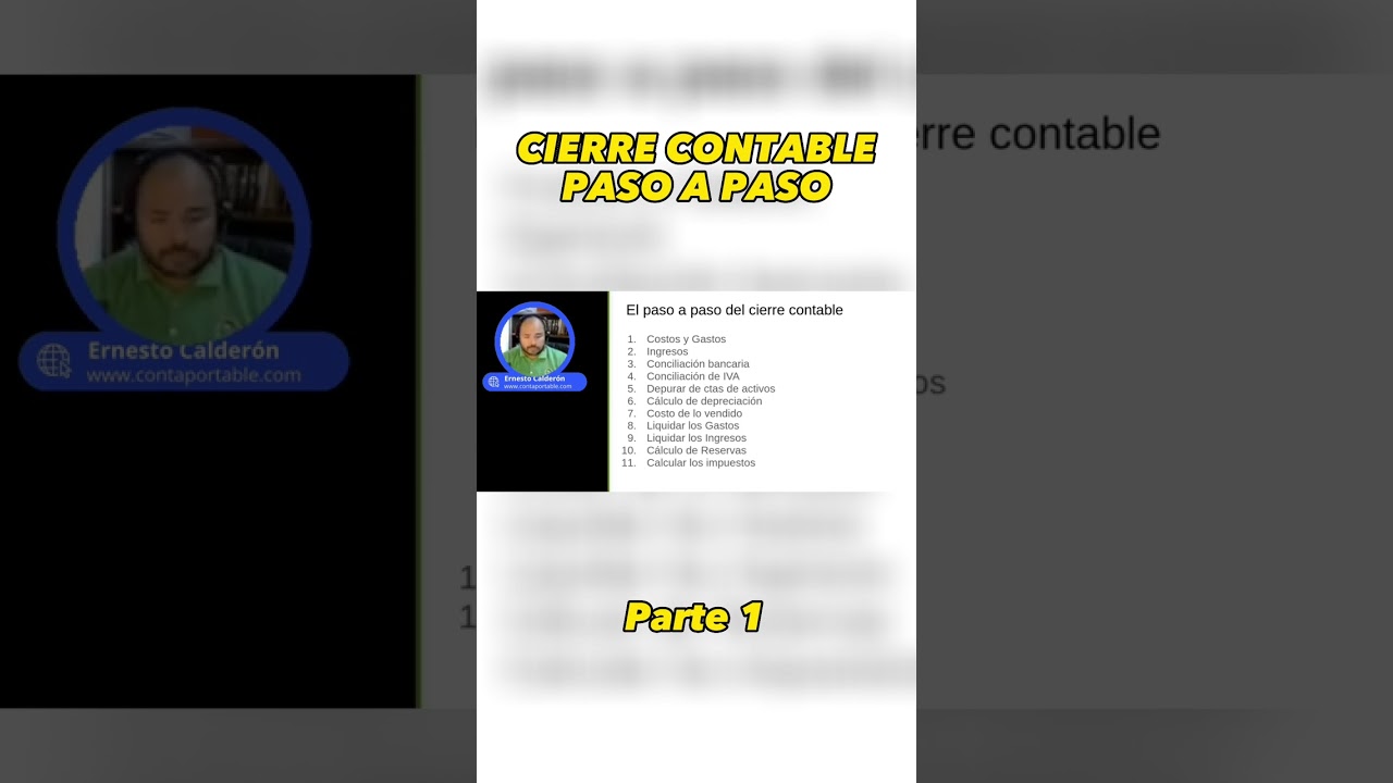 Cierre Contable Paso a Paso  Parte 1 #contaportable #contabilidad