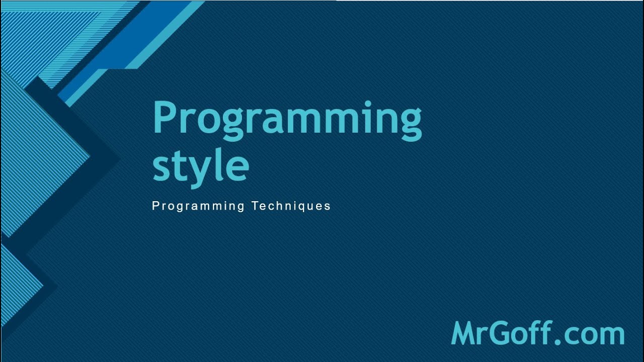 GCSE Computer Science: Programming style