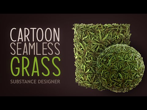 Easy Stylised Grass Texture (Seamless) Substance Designer - 3d Game Texture for Games