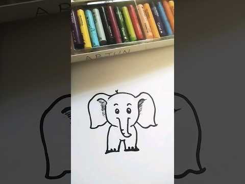 Elephant drawing for kids | easy elephant drawing | how to draw elephant easy #cartoon elephant