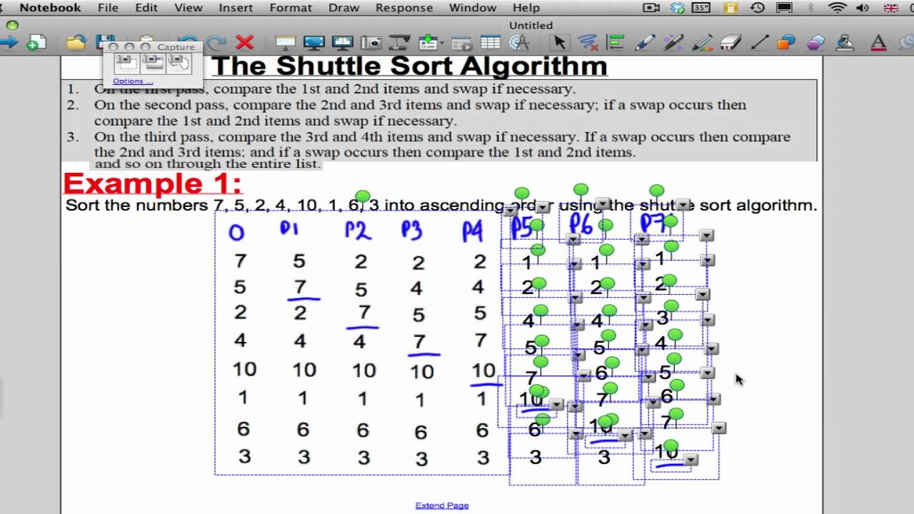 Shuttle Sort Algorithm (Decision Maths 1)