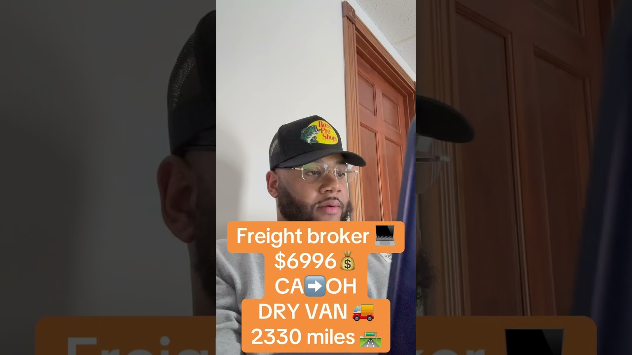 Freight broker $6996  CA TO OH DRYVAN #freightbroker # #truck #trucker #trucks #logistics