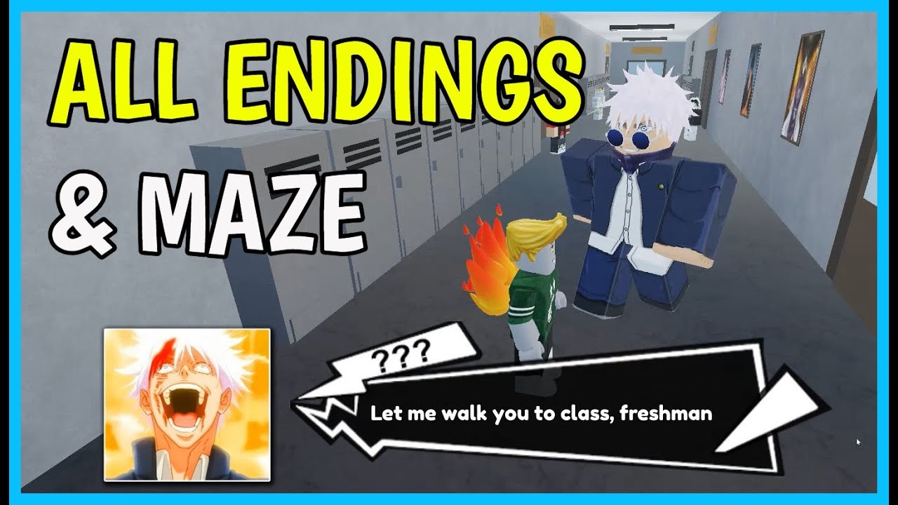 SURVIVE FREAKY GOJO ALL ENDINGS [ SECRET, EVIL, GOOD, BAD Ending & MAZE ] Roblox