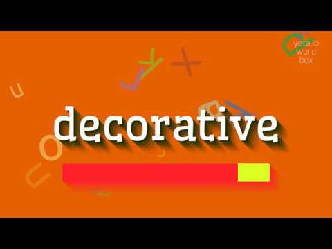 How to say "decorative"! (High Quality Voices)