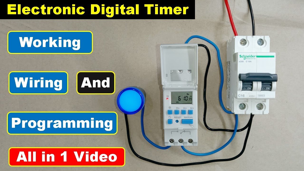 Everything about Digital timer Setting Working And wiring || timer switch || Electrical Technician