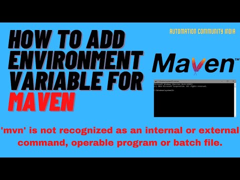 How to Setup Environment Variables for Maven in Windows 10| 'mvn' is not recognized | maven tutorial