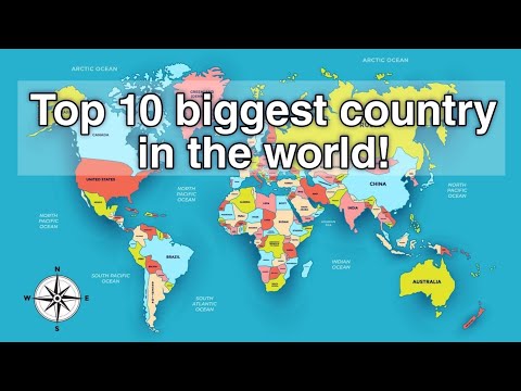 Top 10 Biggest Countries by Land Area! 🌏 #world #video #top10