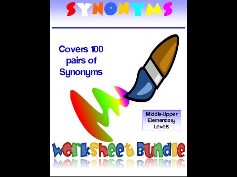 Synonyms Vocabulary Worksheets