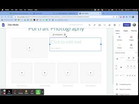 Add Your Portrait Photography to Google Sites