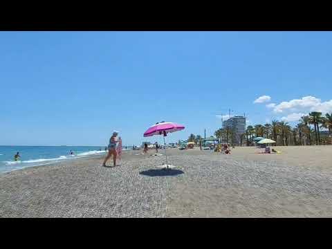 ποΈMalaga BEACH TOUR | Walking Tour 2023 | 4K Spain