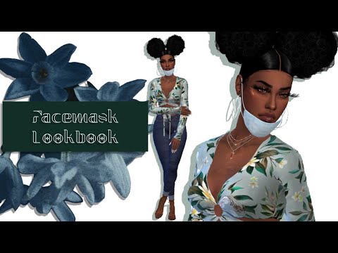 Sims 4 CAS - Facemask Lookbook + CC LINKS!