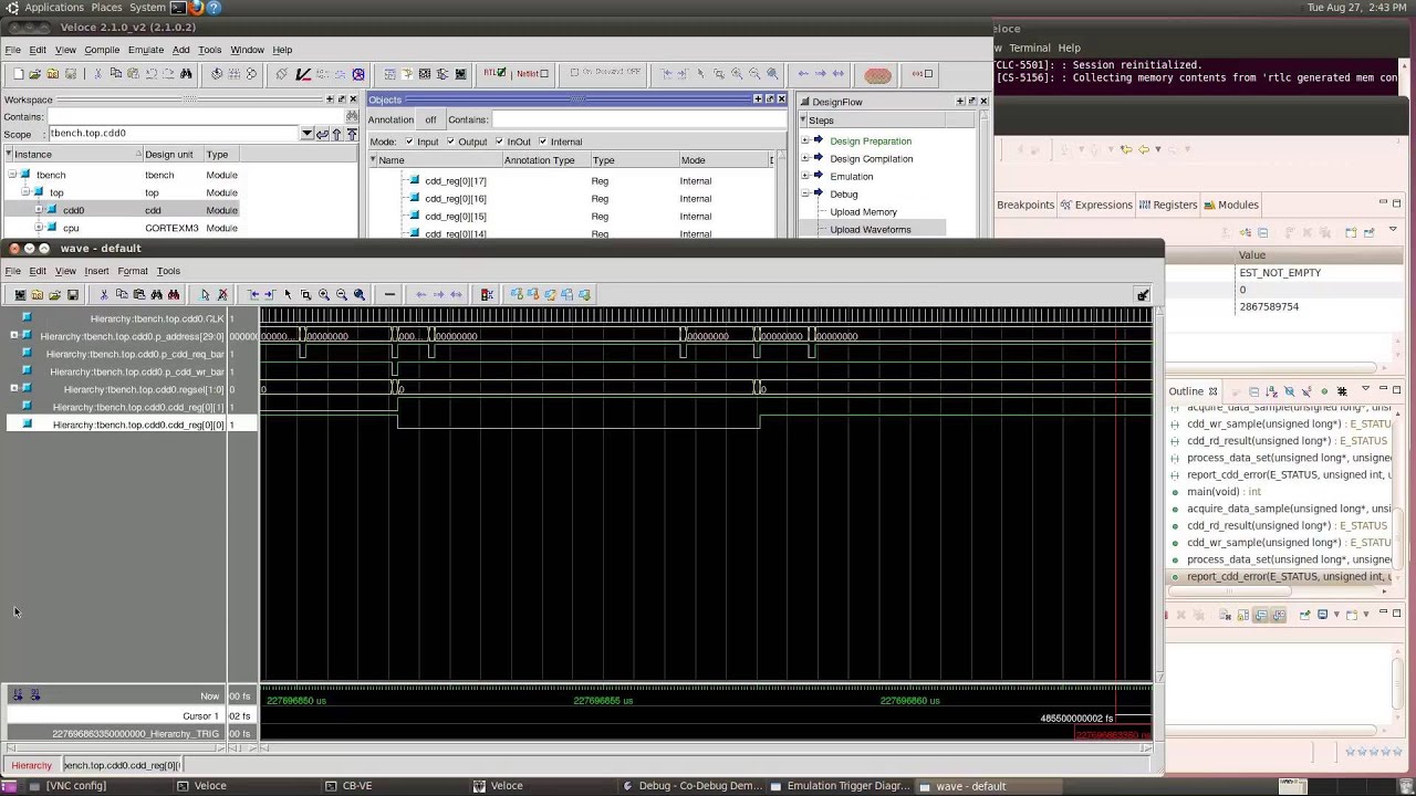 Hardware/Software Co-Debug with Sourcery CodeBench Virtual Edition and Veloce Emulation