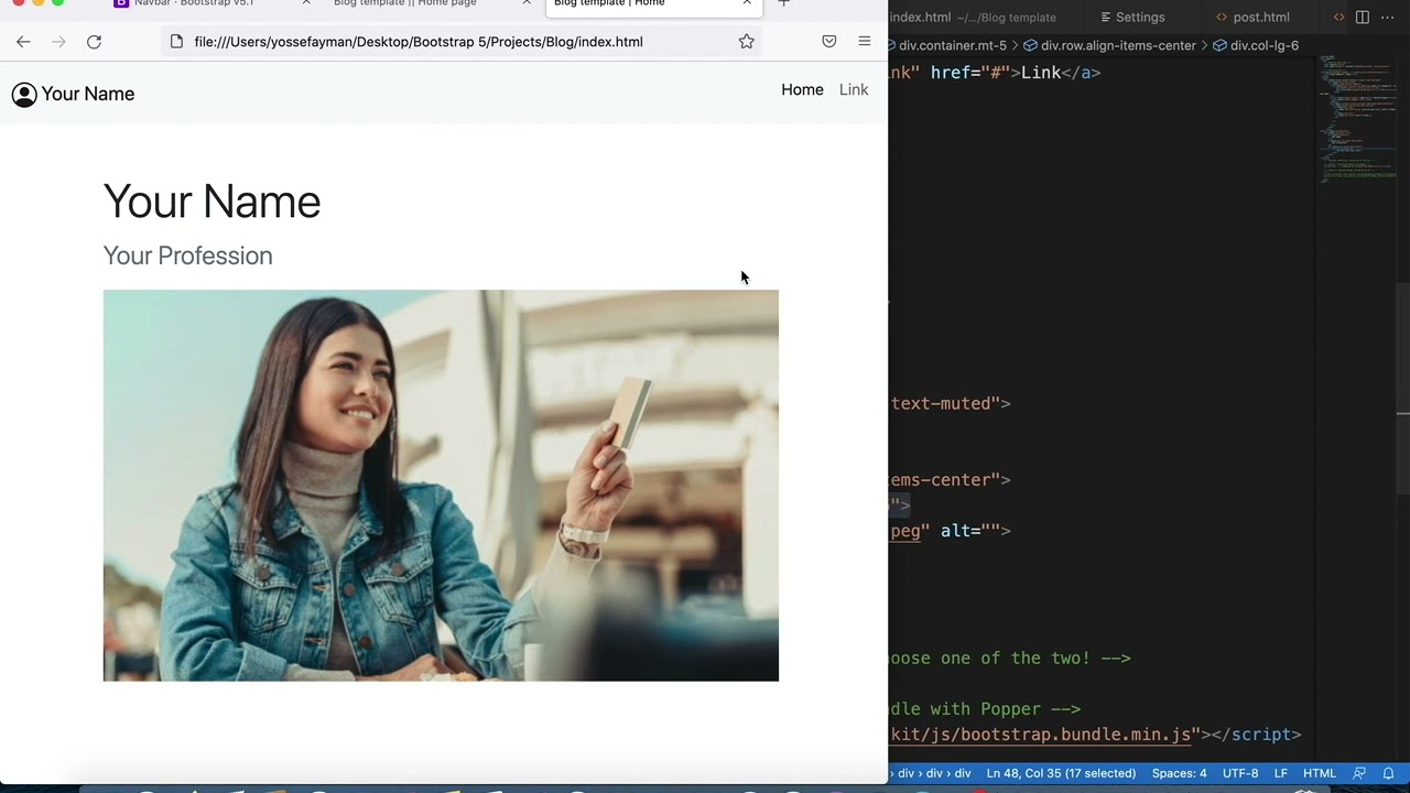 2- introduction | Blog. Build a template with Bootstrap 5, Bootstrap 5 from scratch with 13 projects