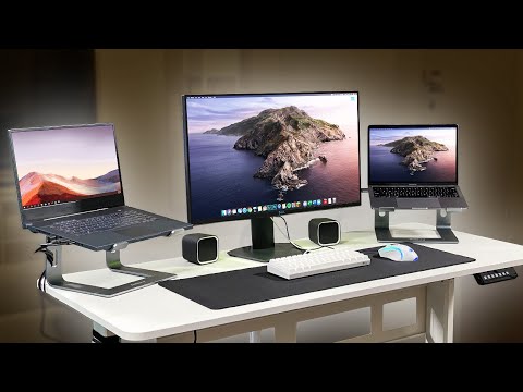 Student + Gaming Desk Setup 2020 // Minimal Dual Laptop Workflow!